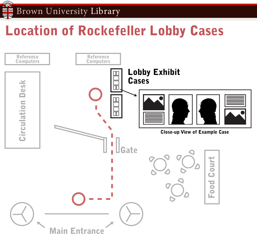 Location of Rockefeller Lobby Cases : Brown University Library Brown ...