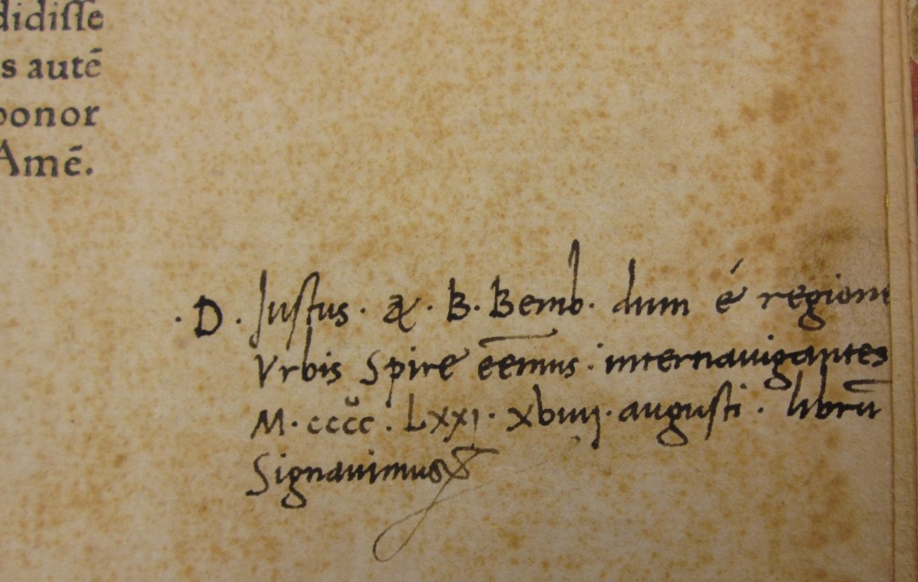 A Printed Book Once Owned by Bernardo Bembo : Brown University Library ...