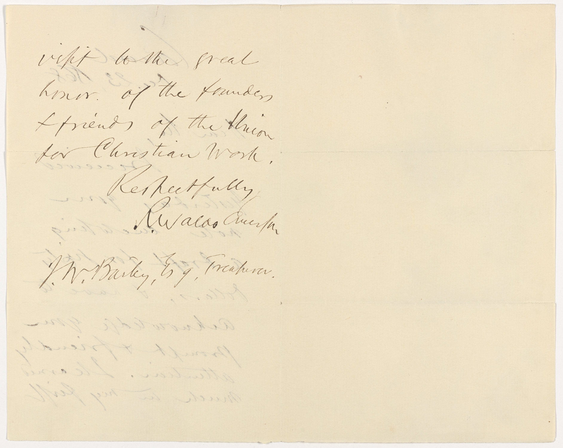 Ralph Waldo Emerson Handwritten Letter Found at the Brown University ...