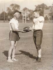 Coach "Rip" Engle and Captain Roger Williams 1947 in 1945