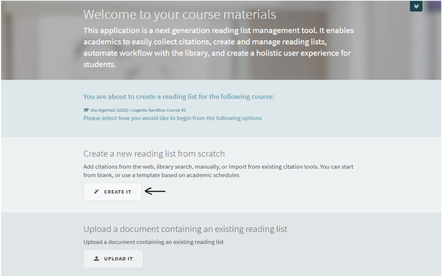 Creating a new reading list from your course page in Canvas : Brown University Library Brown ...