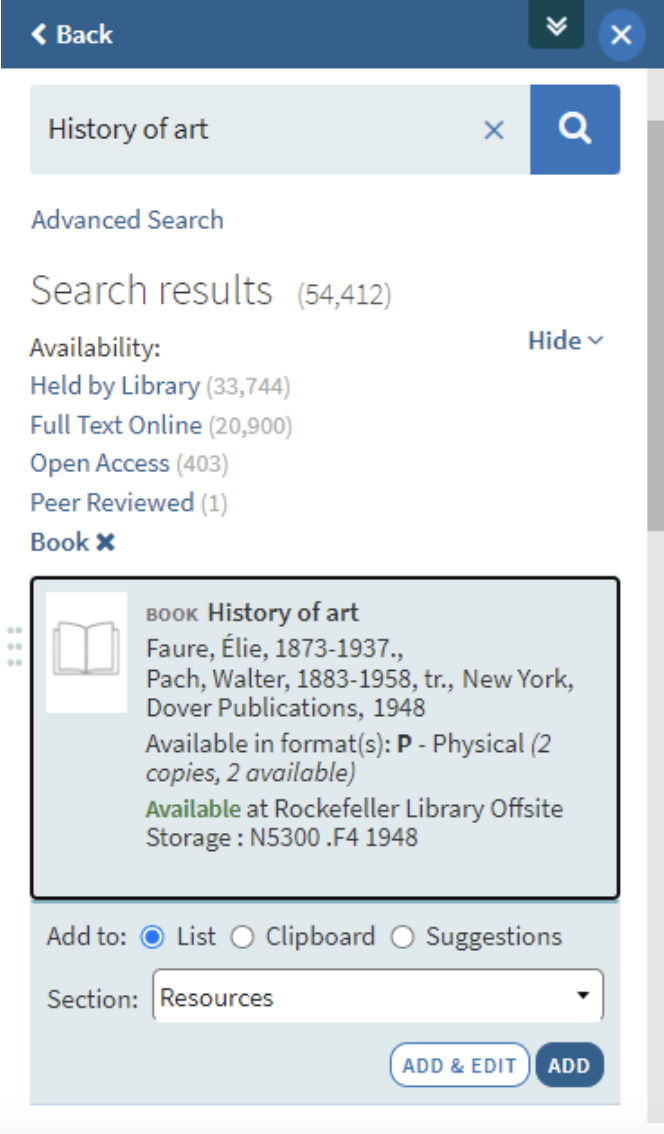 Create a new reading list directly in Course Reserves without Canvas : Brown University Library ...